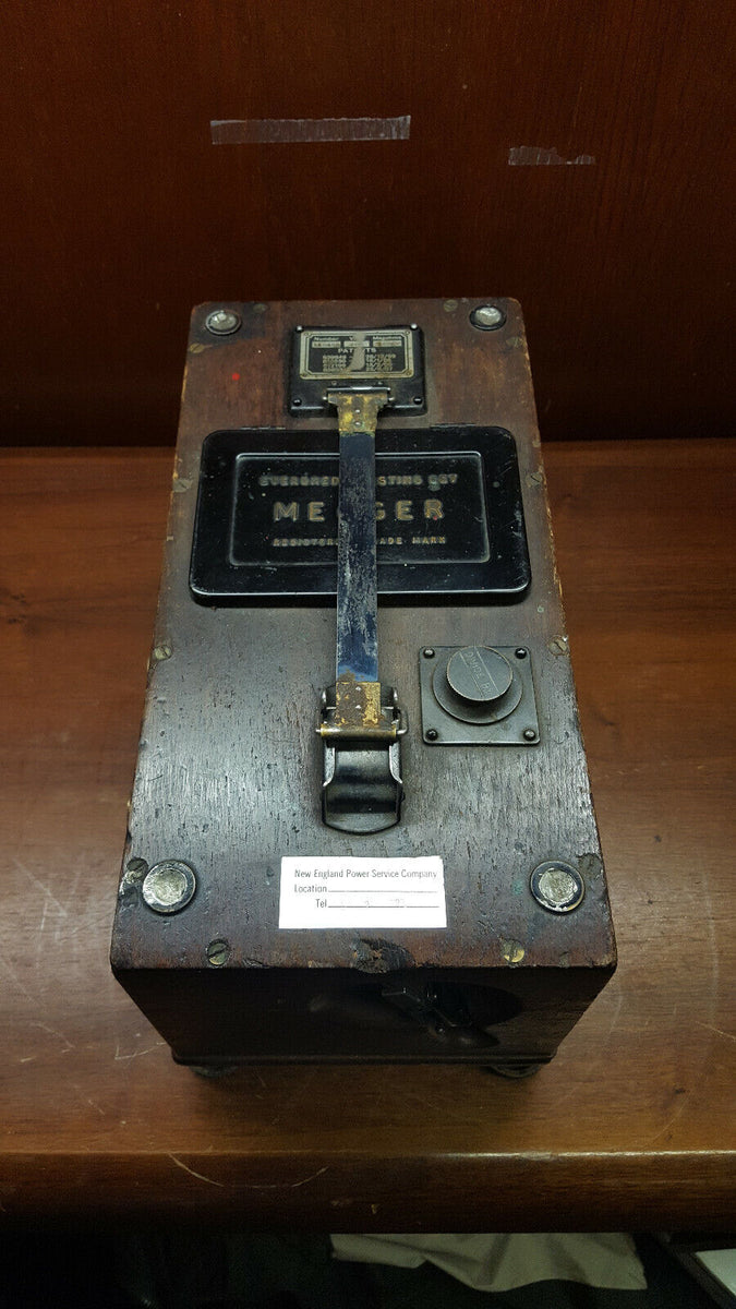 Antique Evershed Megger Insulation Tester c.1907, Wood Box w/ Crank ...