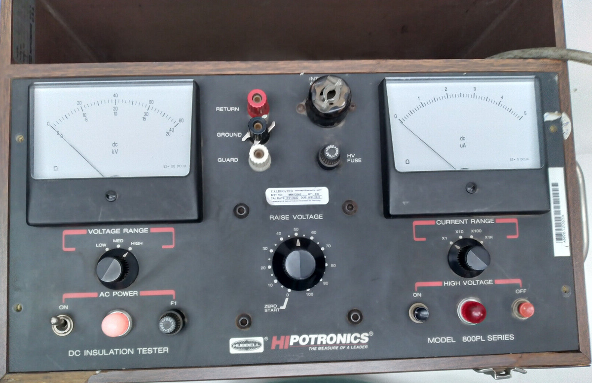 Hipotronics Insulation Tester Model 880PL-A Series, DC Insulation Hipo ...