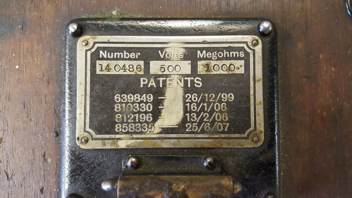 Antique Evershed Megger Insulation Tester c.1907, Wood Box w/ Crank ...